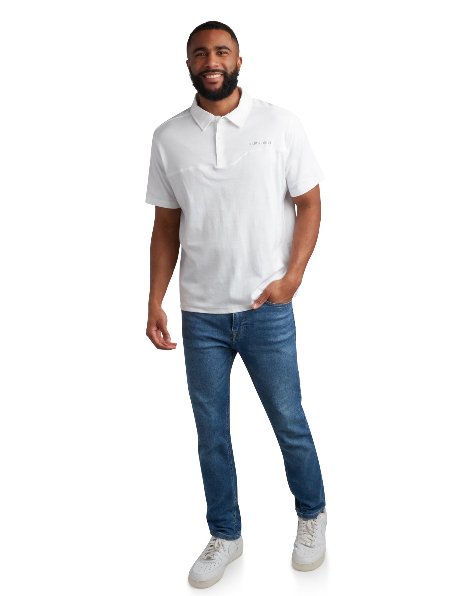 Mens Short Sleeve Interlock - White – Spyder